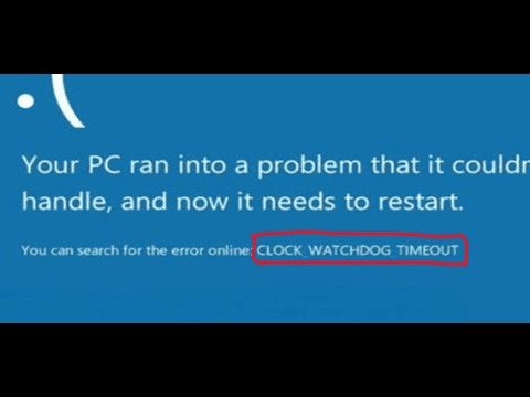 Fix CLOCK WATCHDOG TIMEOUT Blue Screen (BSOD) Error On Windows 11/10 PC