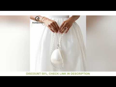 Women mini Acrylic egg bag cute pearl Evening Clutch Bag with beaded strap For Wedding Party Luxury