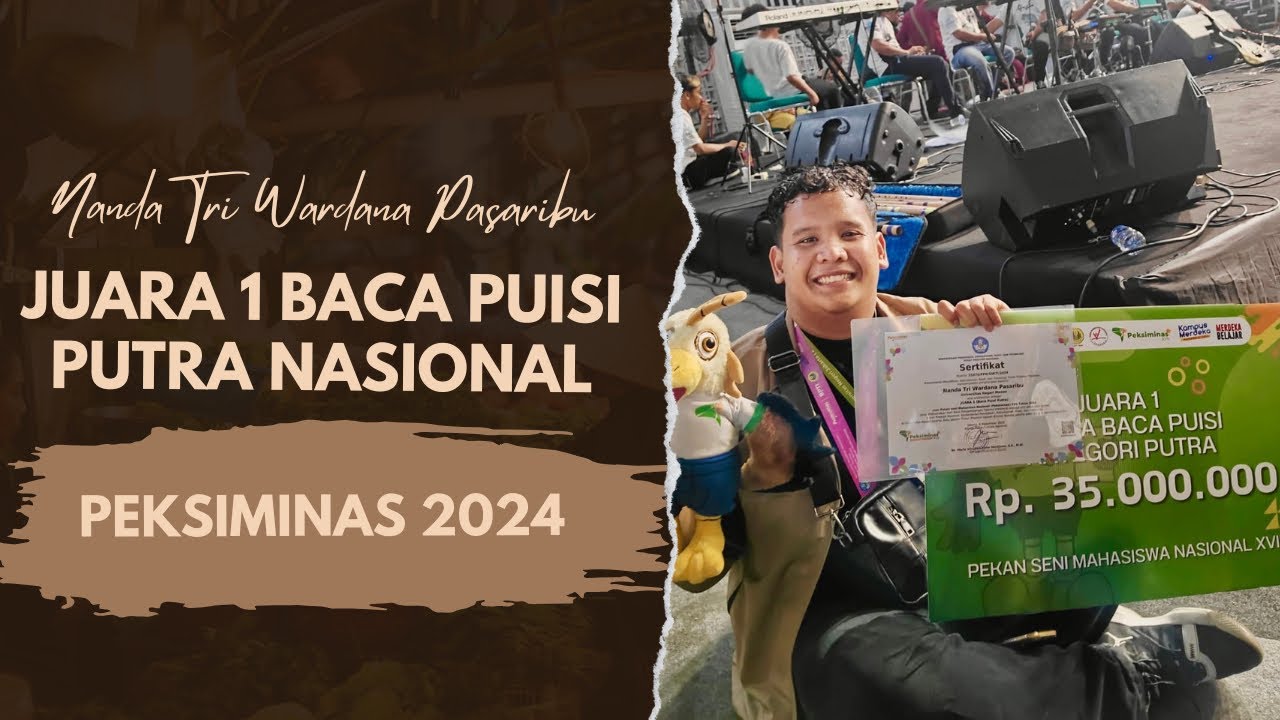 Juara 1 Baca Puisi Putra PEKSIMINAS XVII Tahun 2024 (Perahu Kertas, Mitos-Mitos Kecemasan)