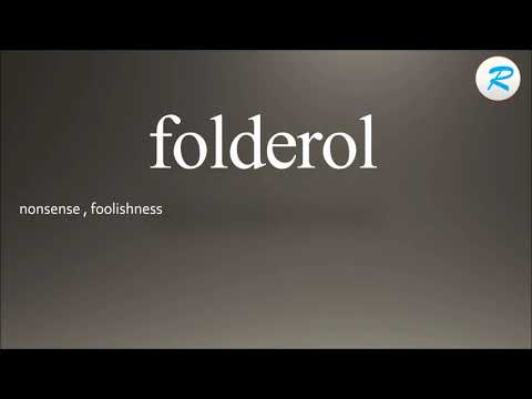 How to pronounce folderol