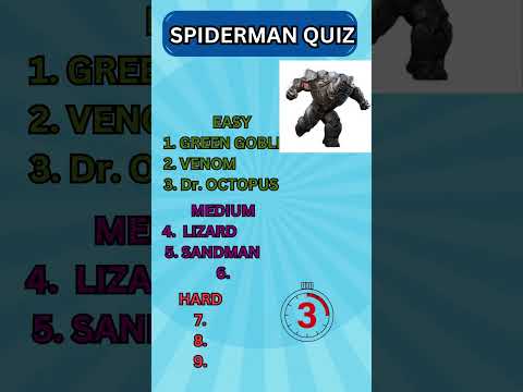 Spiderman Quiz! Can you name these Villains #quiz #spiderman #quizseries
