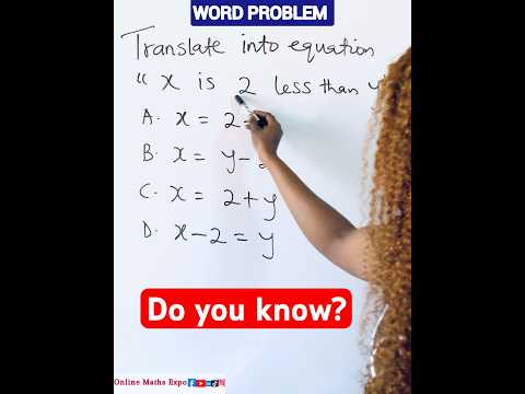 How to Translate Words into Equations #viralmathshorts #algebra