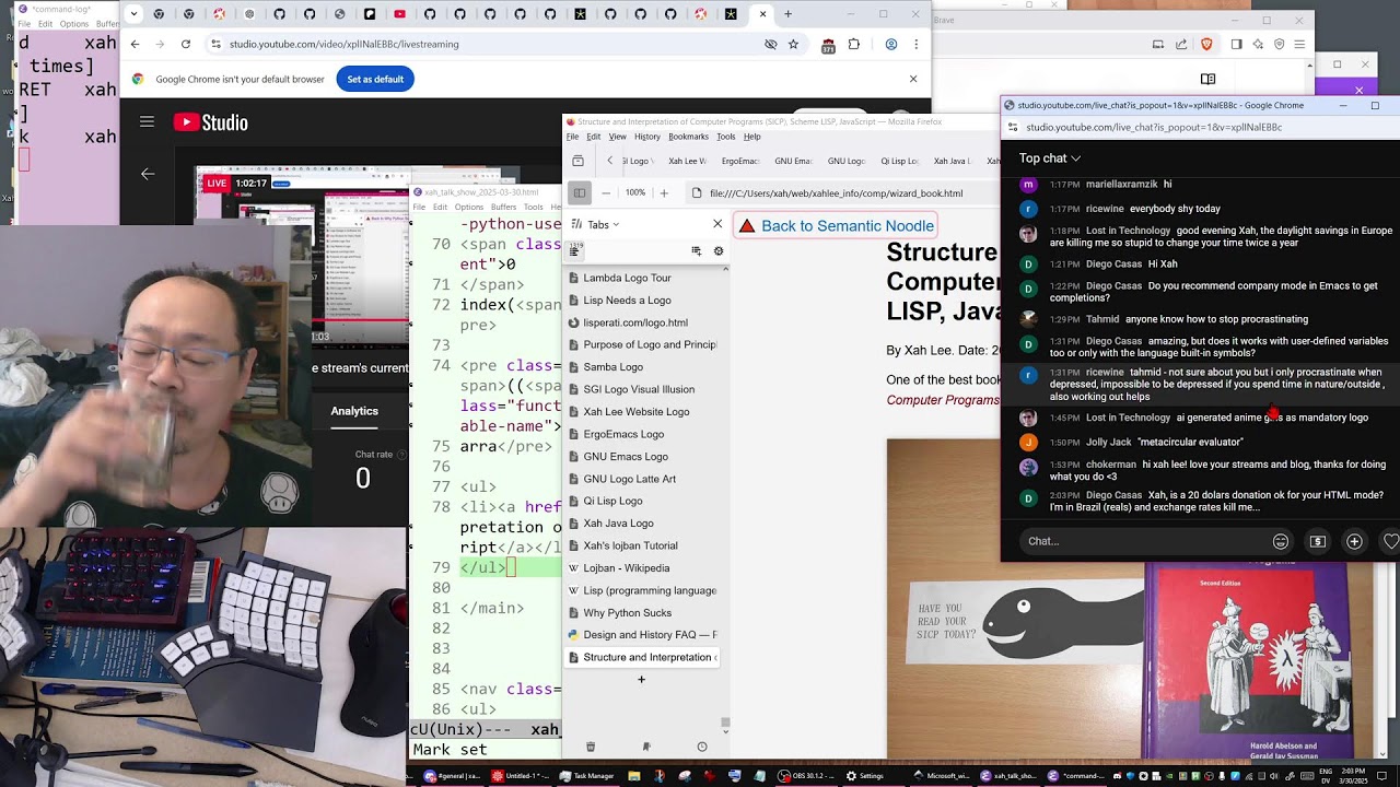 Xah Talk Show Ep637 wolfram logo, lisp logo, python logo, why python sucks