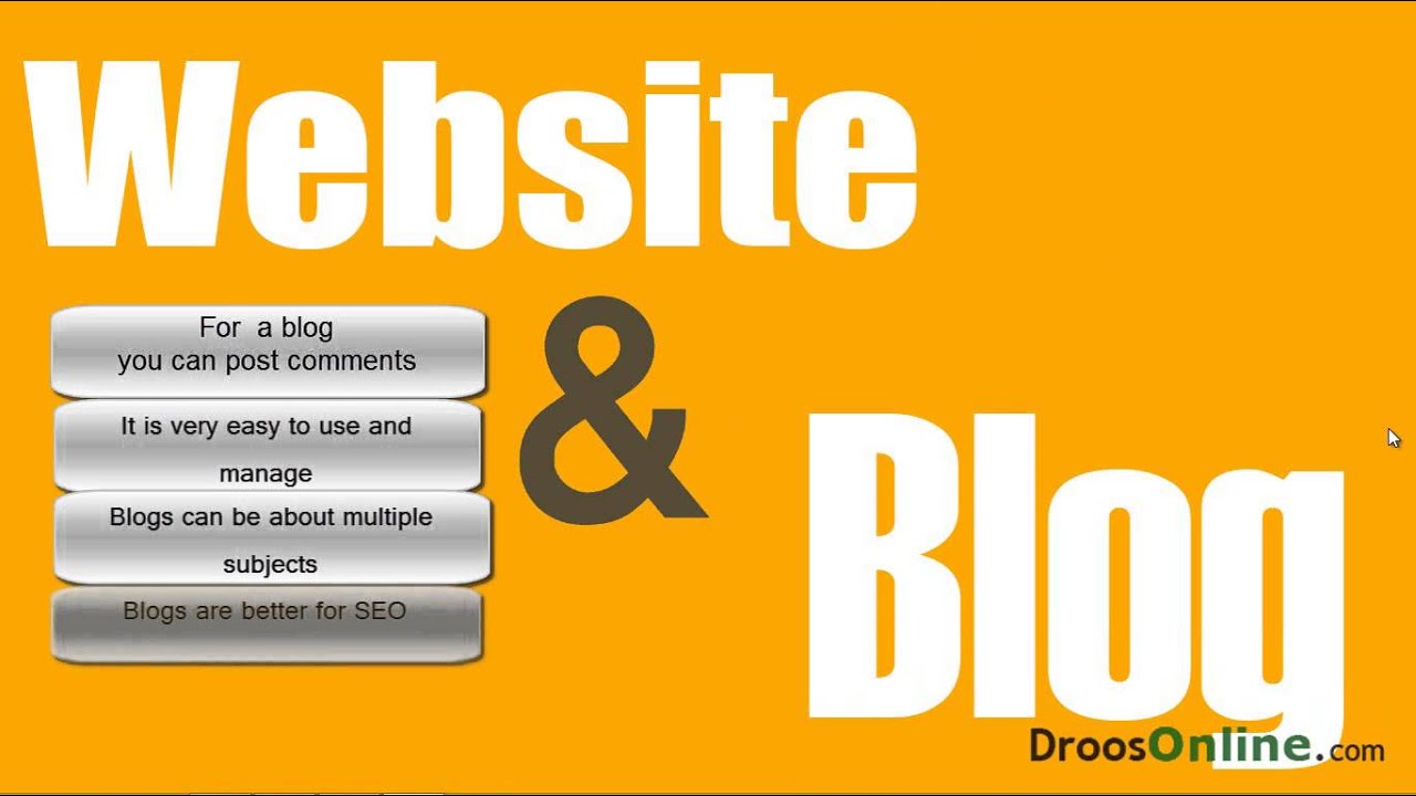 website and blog, what's the difference and which one is better?