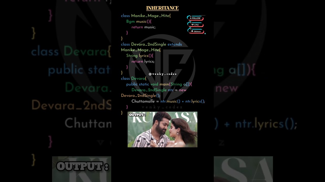 Coding Meets Tollywood in This Java Meme! 🧠🎬 #shorts #ytshorts #inheritance #oopconcepts