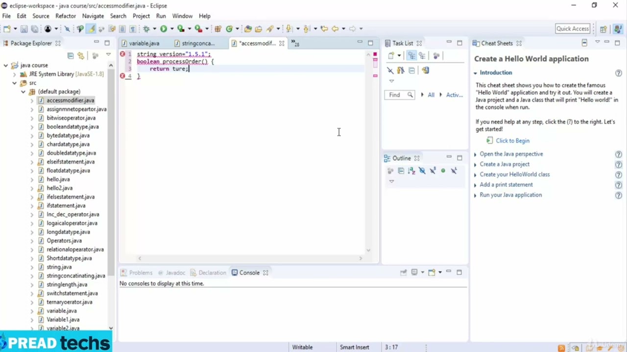 8. Java Modifier Types