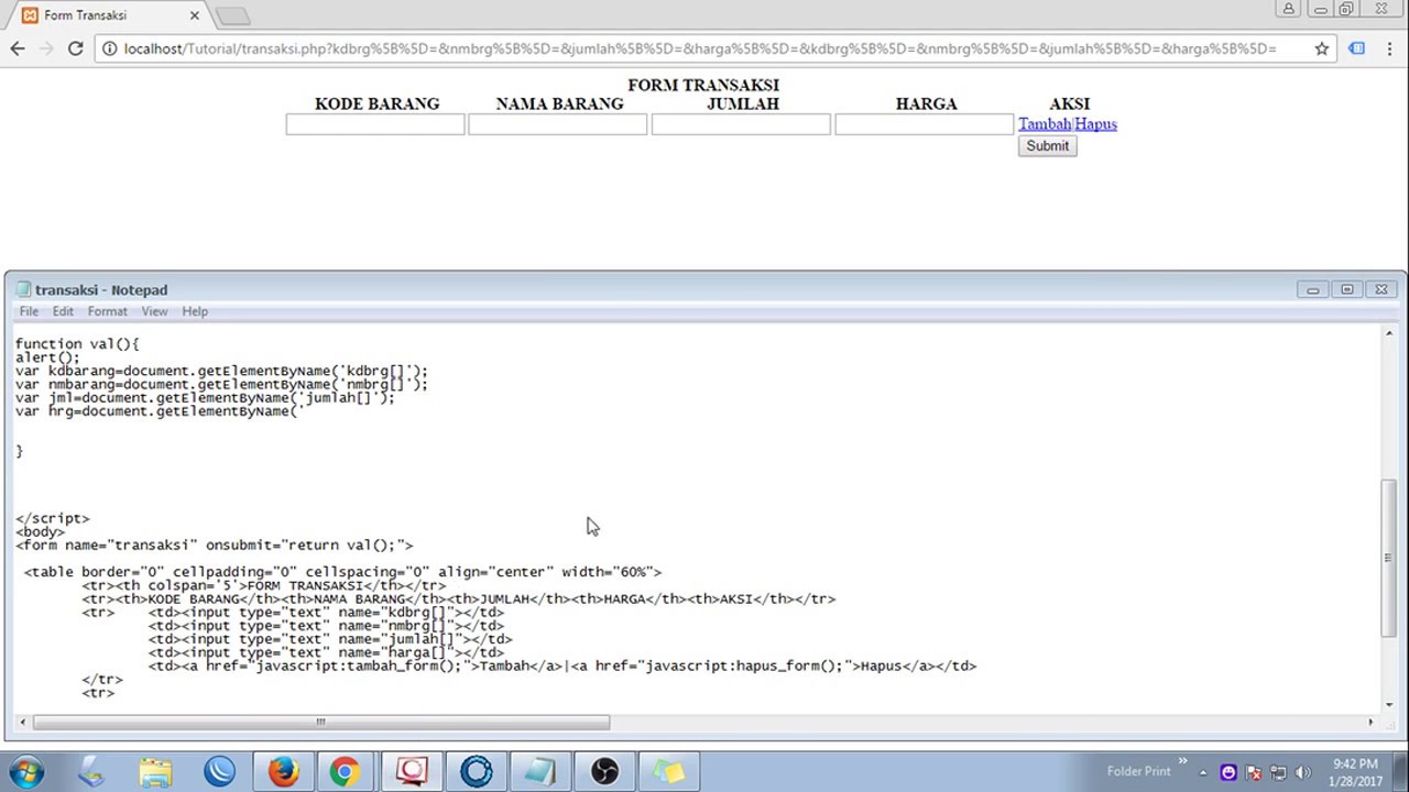 [WEB PROGRAMMING]Validate Dynamic Form using Javascript