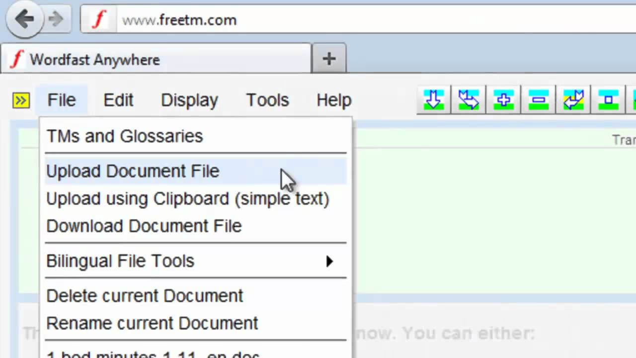 TXML Translation Using Wordfast Anywhere