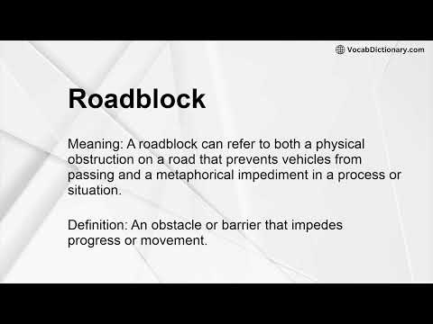 Roadblock Meaning