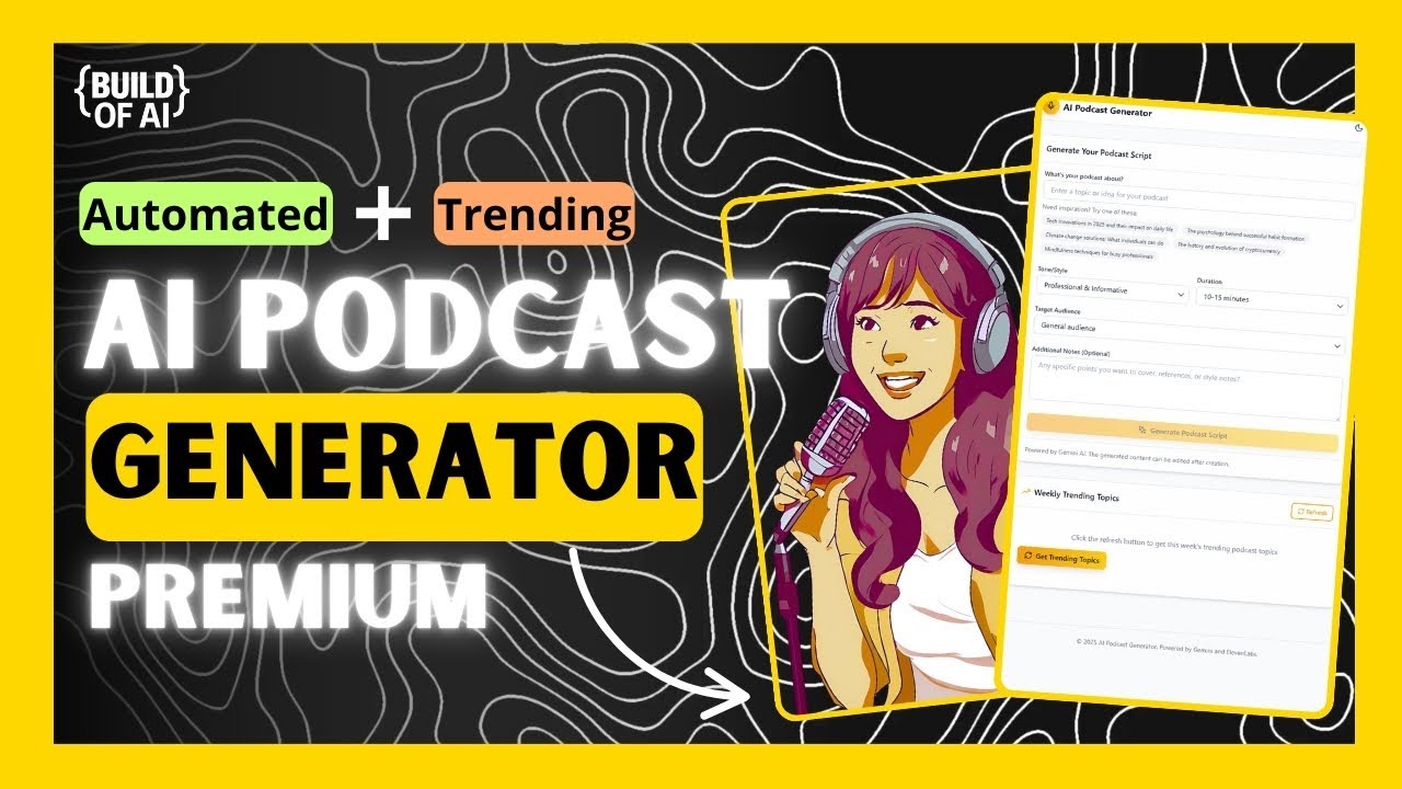Building AI Podcast Generator Web App | Customize Style, Duration, Target Audience!
