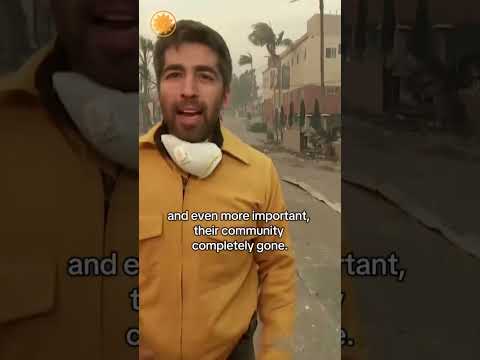 Palisades Fire devours everything in its path #shorts