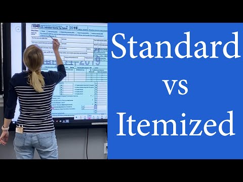 Standard deduction vs Itemized Deductions. When to use Itemized vs Standard Deductions 1040, 1040SR
