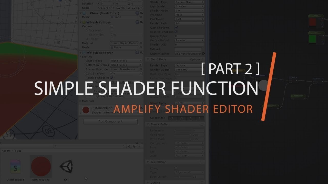 Amplify Shader Editor - Distance Blend Shader Function Tutorial [ Part 2 ]