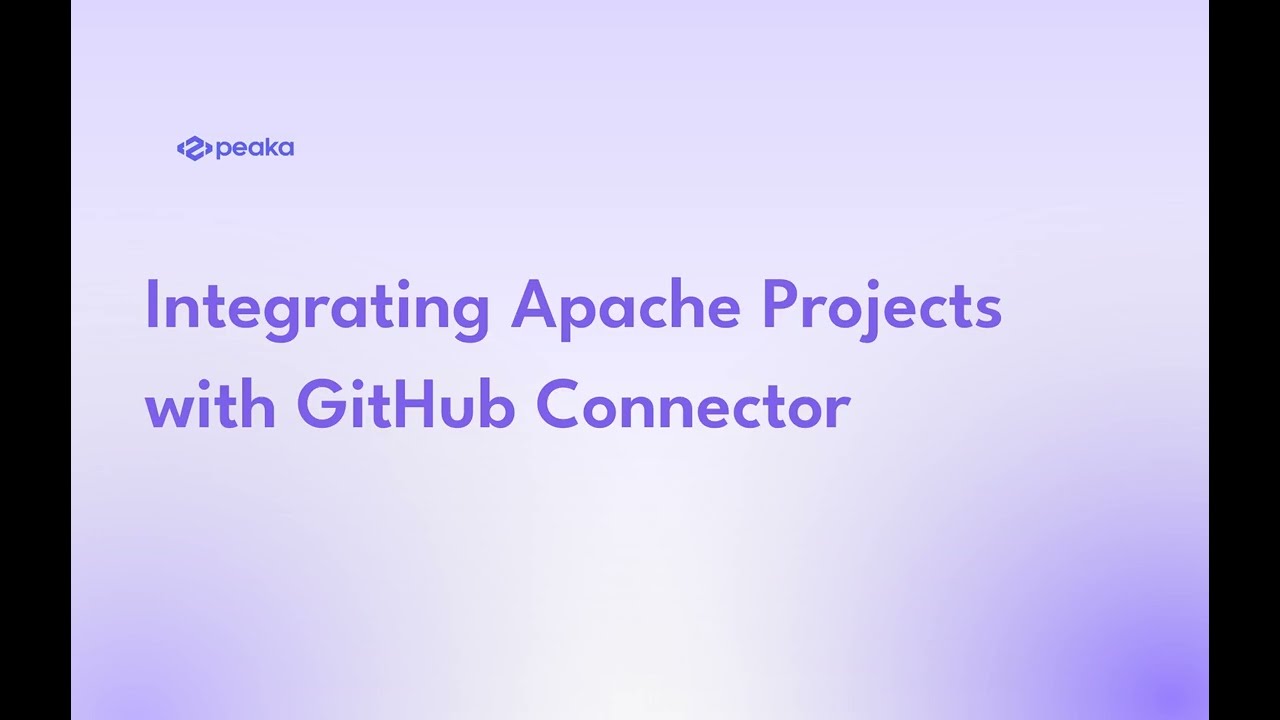 Integrating Apache Projects with GitHub Connector