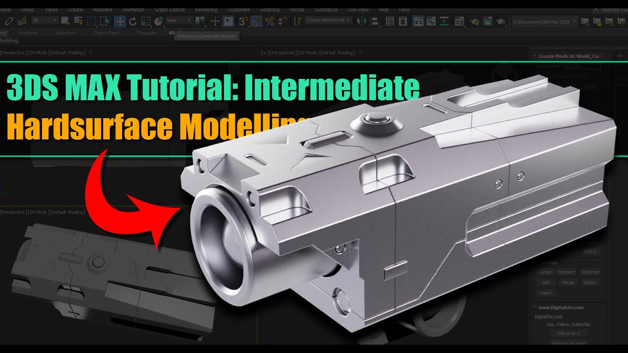 3DS MAX Tutorial: Hard surface Modelling for Concept and Visualization