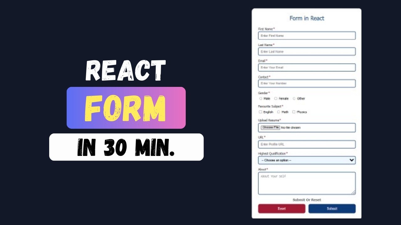 How to Create Form in React | Learn React Form