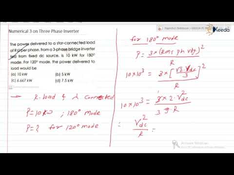 Solving Three-Phase Inverter Numericals - Power Electronics GATE Numerical 3 Video Lecture ...