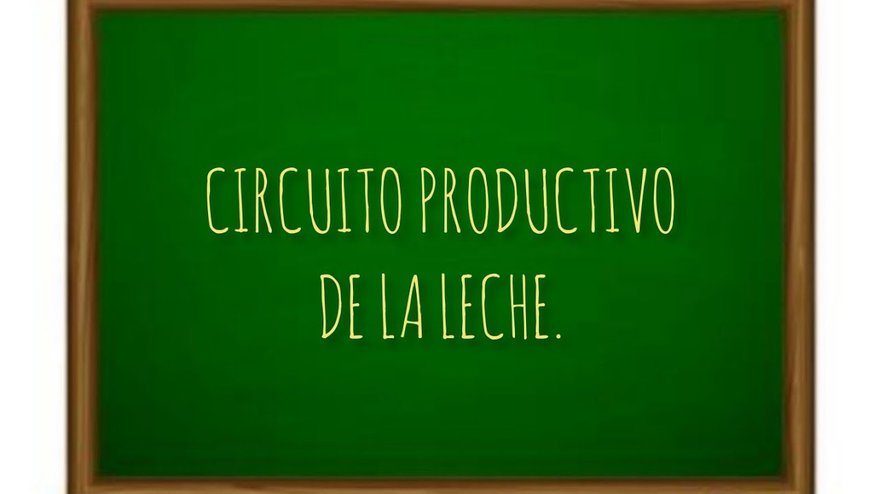 12- EL CIRCUITO PRODUCTIVO DE LA LECHE.