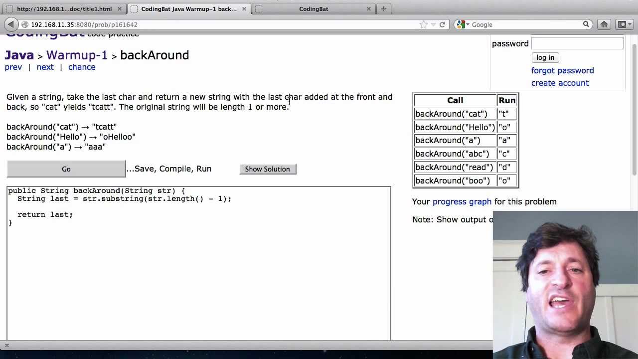 CodingBat #1 - Introduction to Java Strings