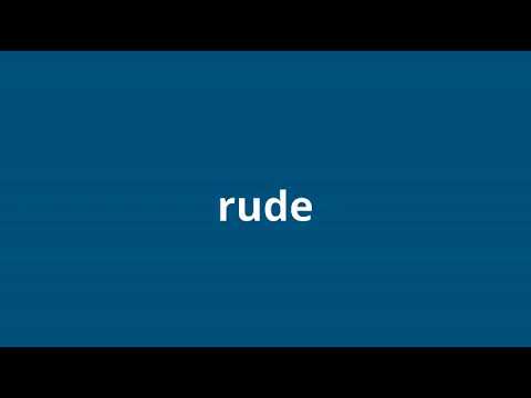 what is the meaning of rude