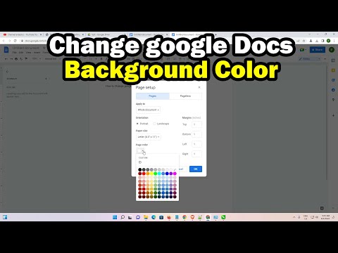 How to Change Document Background Color in Google Docs - 2024