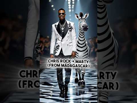Celebs Walk the Runway with Their Cartoon Characters 😳🔥 #AnimatedCartoon #Celebrity #AiArt #Ai
