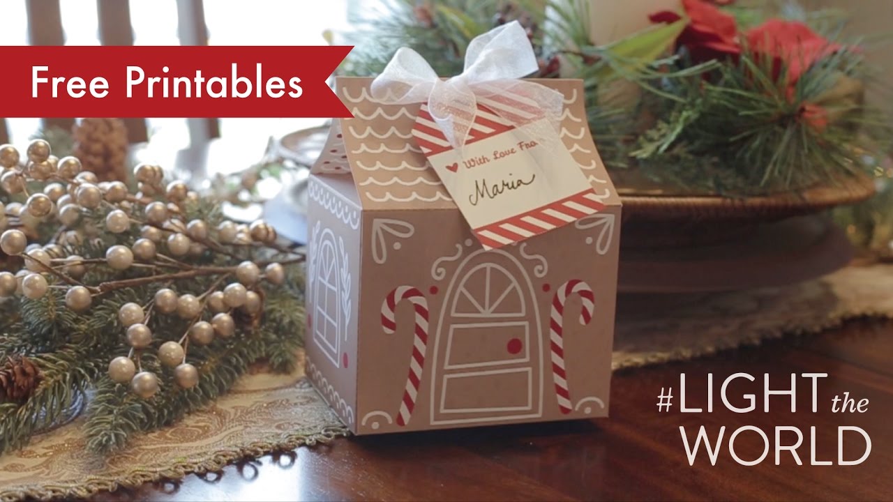 #LIGHTtheWORLD: Free Printable Service Kit - Gingerbread Garland, Cookie Box, Christmas Tags, Recipe
