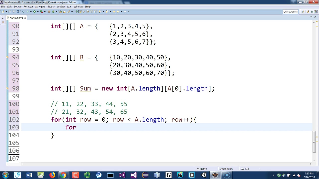 Adding Two Matrices (Java Programming 1)