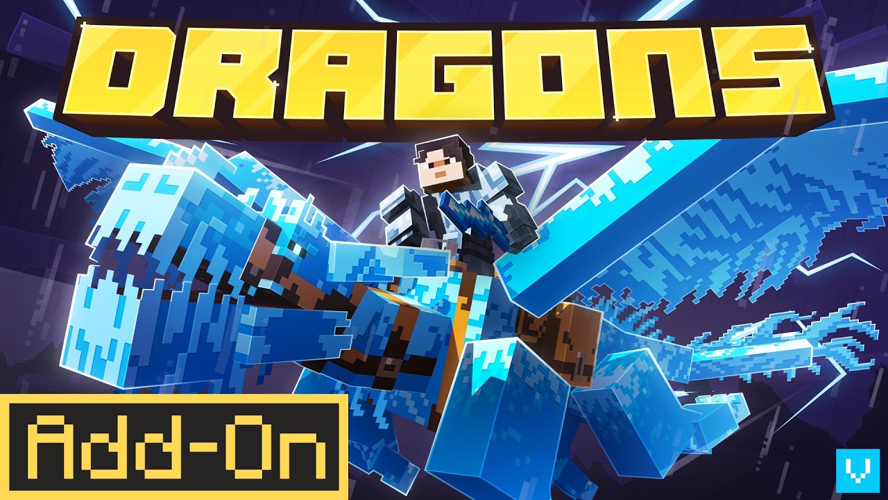 Minecraft Dragons Addon: Tame, Ride & Build with 7 EPIC Dragons!