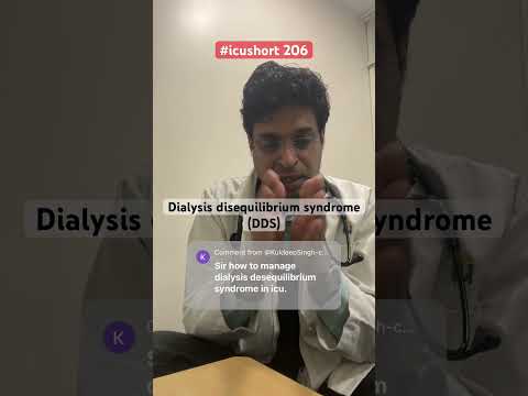 #icushort 206: Dialysis disequilibrium syndrome (DDS) #esbicm #shorts
