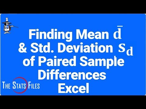Finding d bar and s sub d using Excel