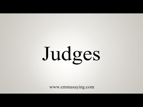 How To Say Judges