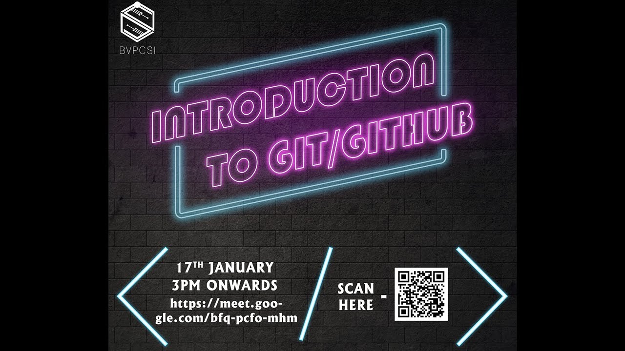 Introduction to Git/GitHub Webinar - BVPCSI