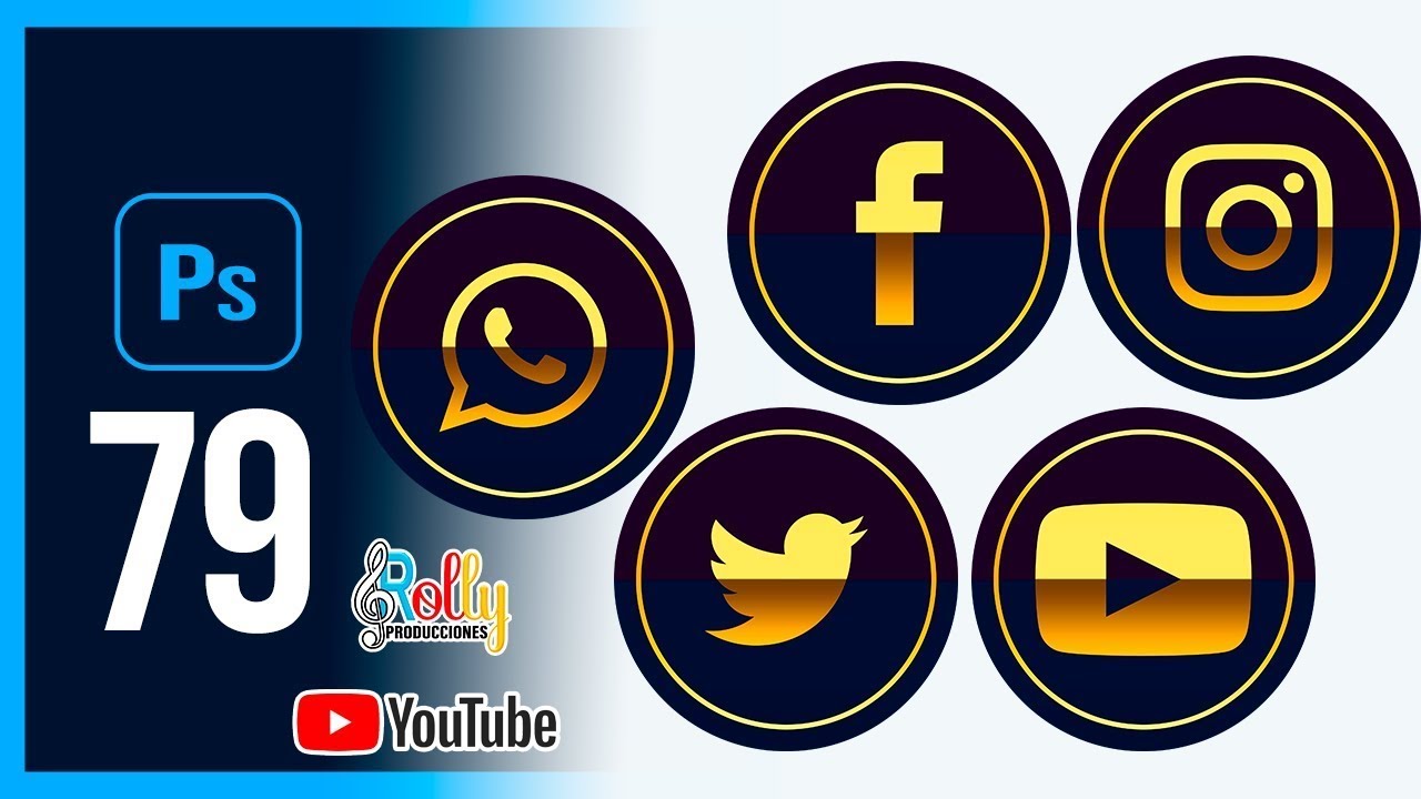Como diseñar ICONOS para Redes Sociales en Photoshop