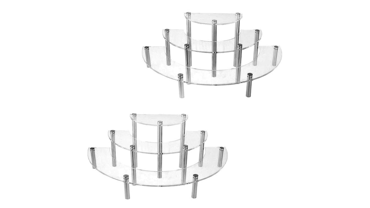 Clear Acrylic Semicircle Round Cupcake