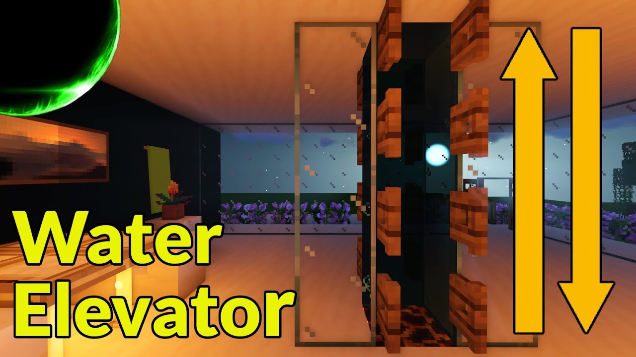 How to Make a Two-Way, Multi-Floor Water Elevator | Minecraft Redstone Engineering Tutorial