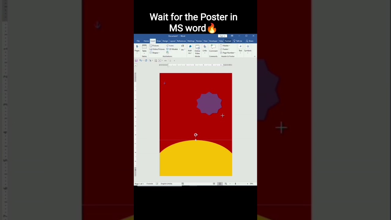 Poster in ms word #posterdesign #bannerdesign #msword #msoffice #msworddesign