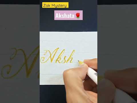 Akshata - Comment your name Calligraphy Writing #shorts #zakmystery #calligraphy #handwriting #name