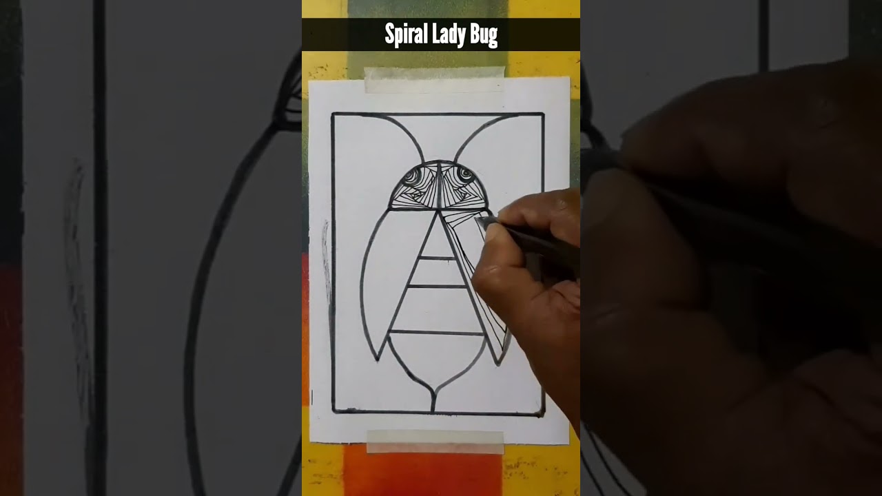 Lady bug with Spiral Pattern #shorts