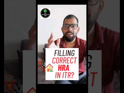 Filling less HRA exemption in ITR? #shorts #incometaxreturn