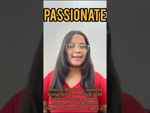 meaning of passionate #yashikatutorial84 👩🏫