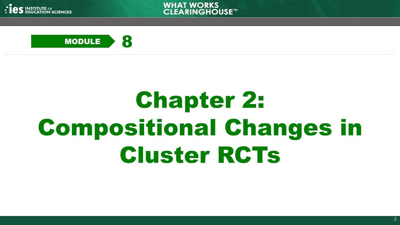 Module 8, Chapter 2: Compositional Changes in Cluster RCTs