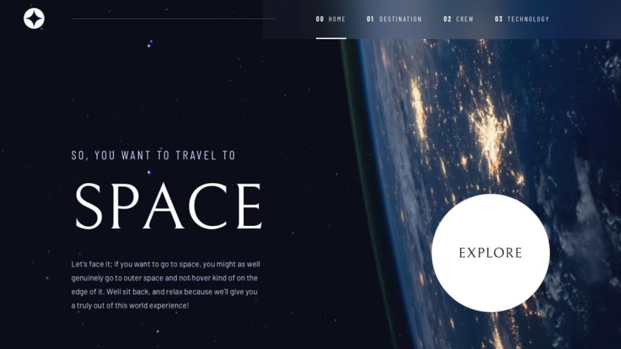 Space Tourism Multi Page Website - Frontend Mentor Challenge