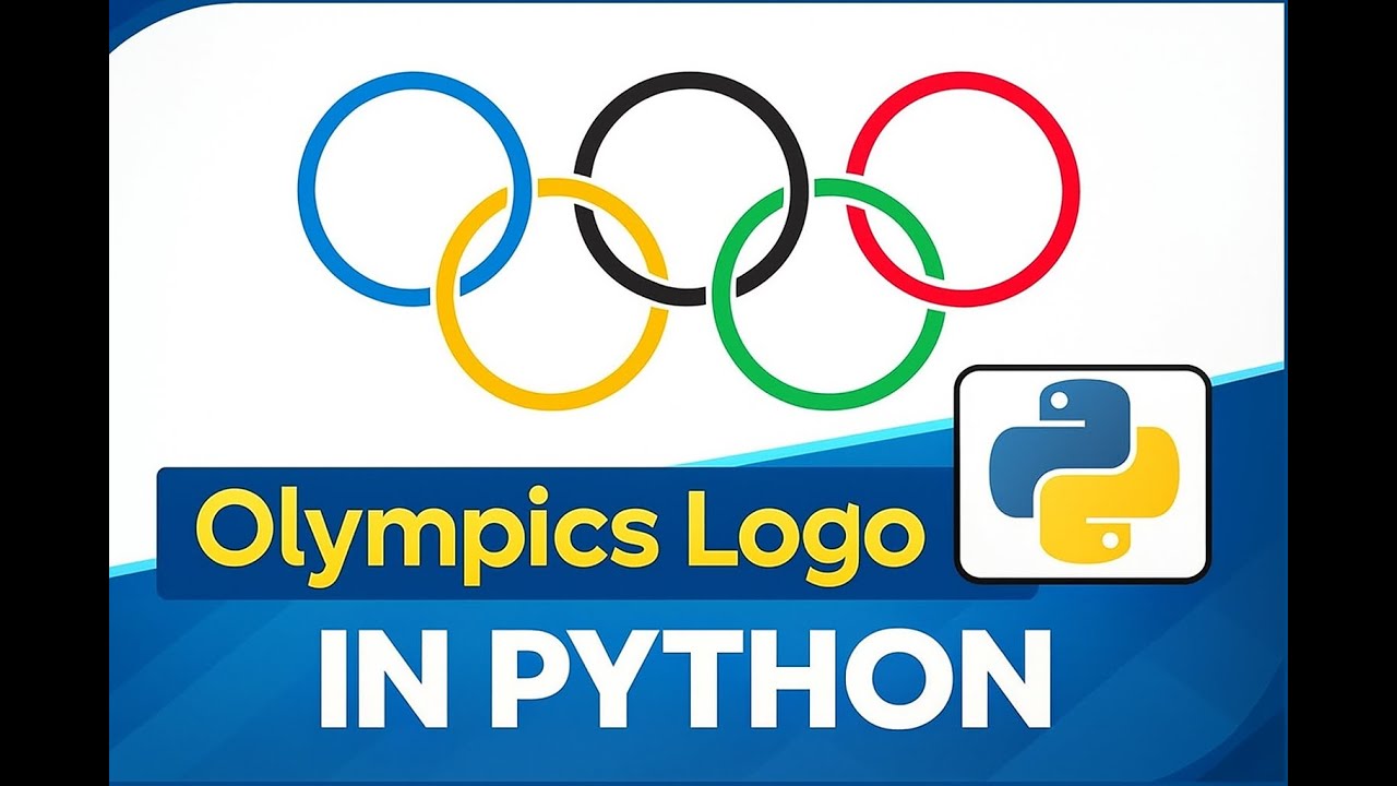 Olympics Logo in Python (Turtle Library)python   @RealCodeGuru