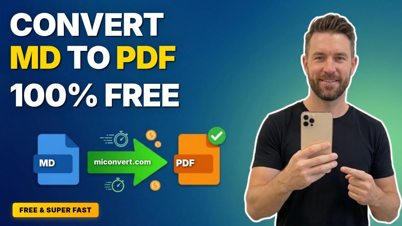 MD to PDF — Easiest Way to Convert Files for Free