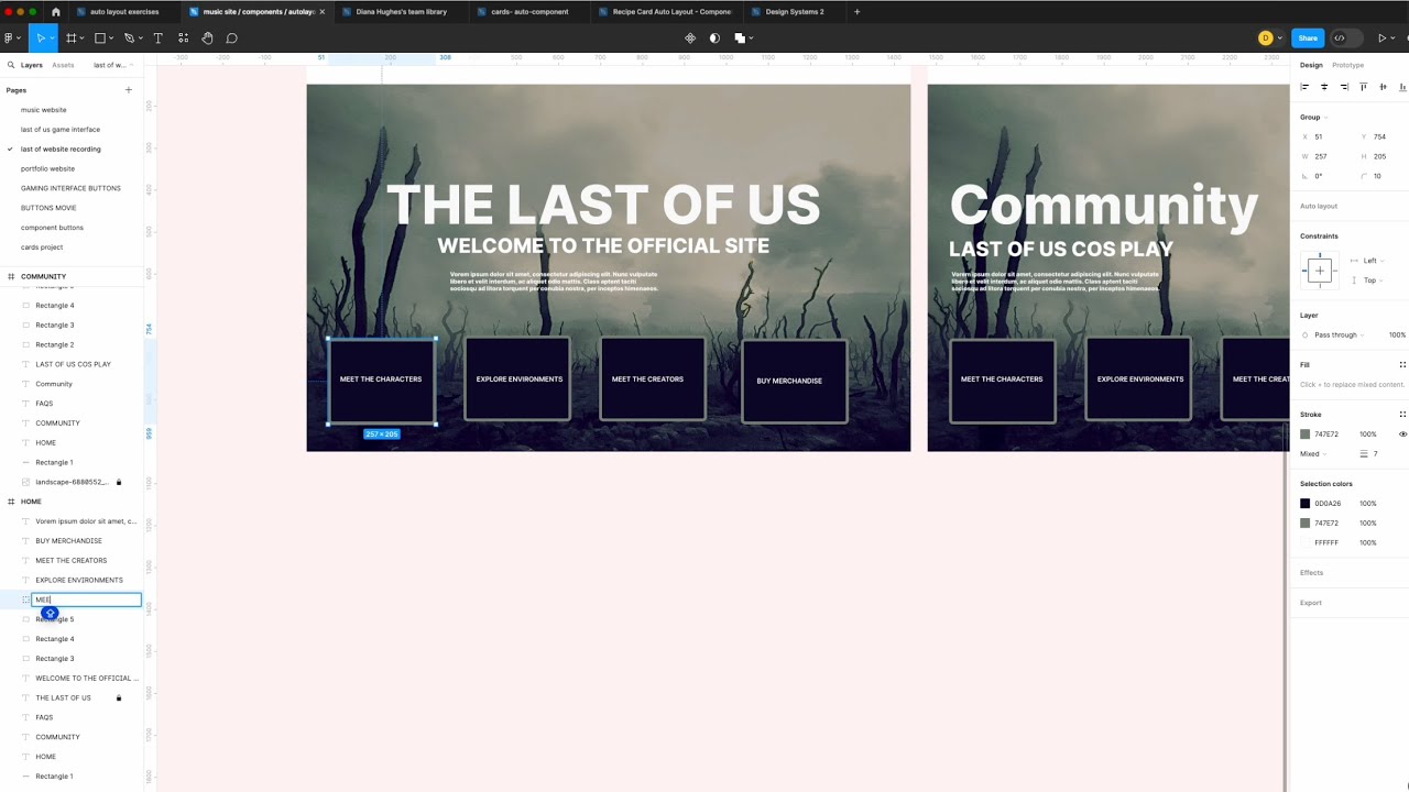 HOW TO CREATE A LAST OF US STYLE FIGMA WEBSITE INTERFACE PART ONE
