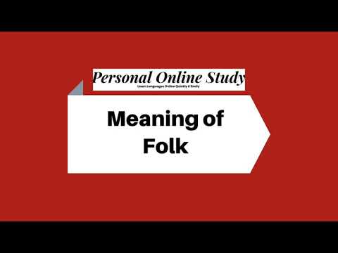 Meaning of folk