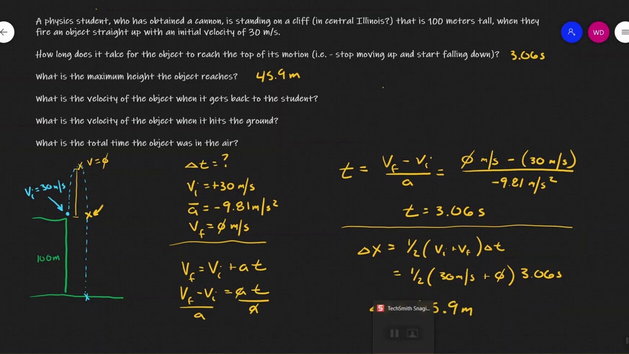 U6FQ#2  Free Fall Example Problem
