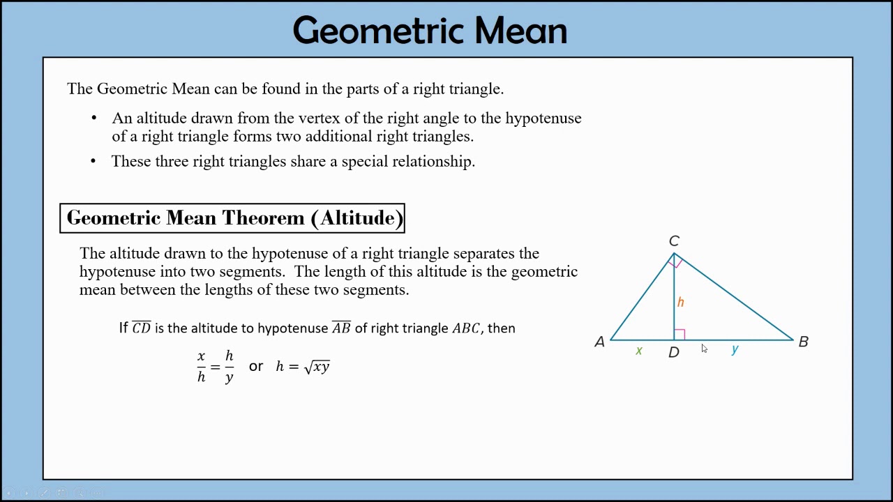 Geom. - 9.1 Geometric Mean