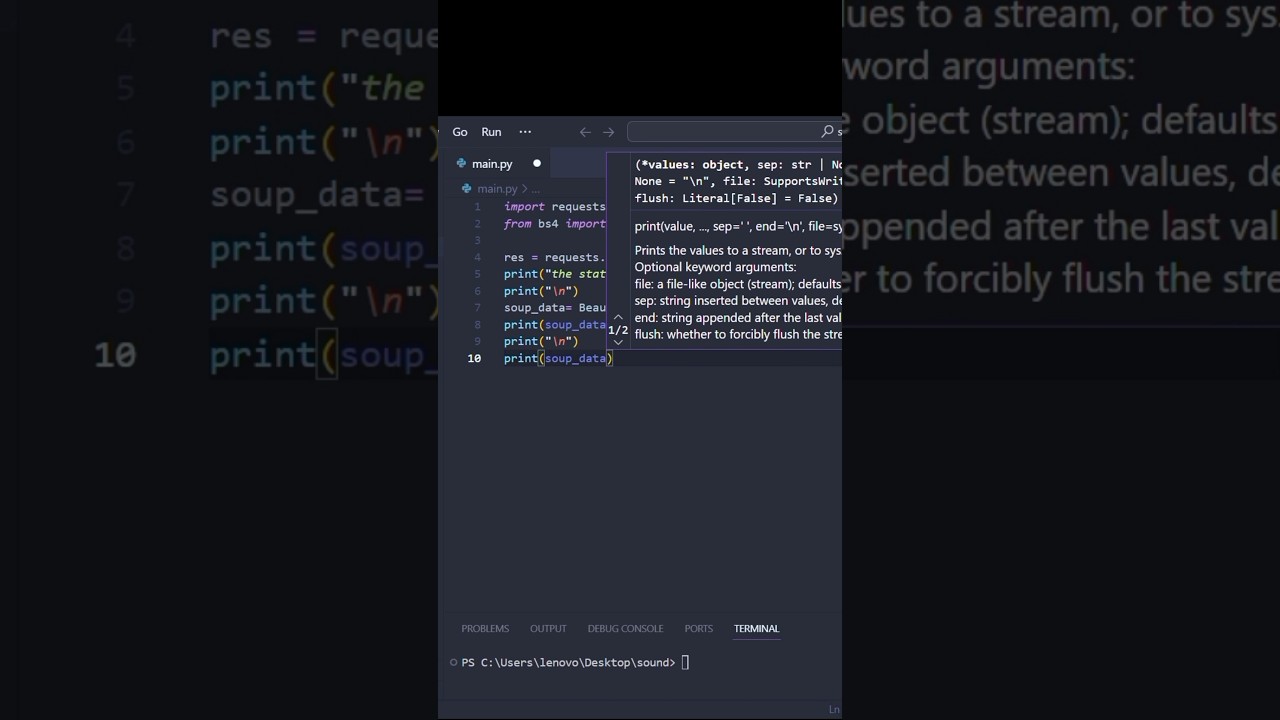 Web scraping with python in just 10 lines of code 💻💥 #coding